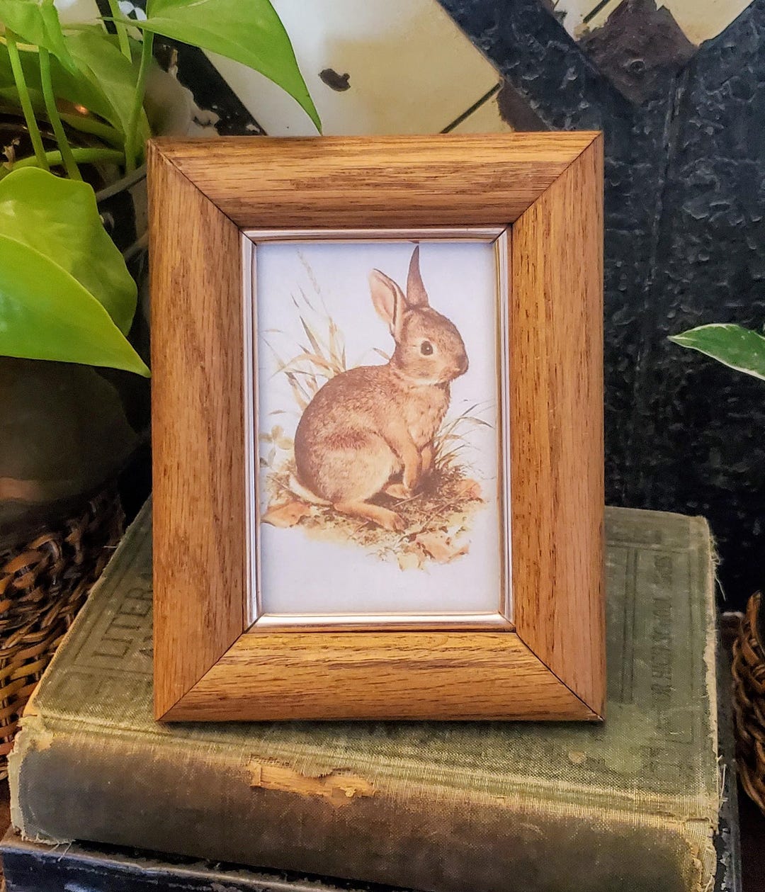 Vintage Wood Frame, Retro Wood Frame, 1980's Frame, Rustic Farmhouse ...