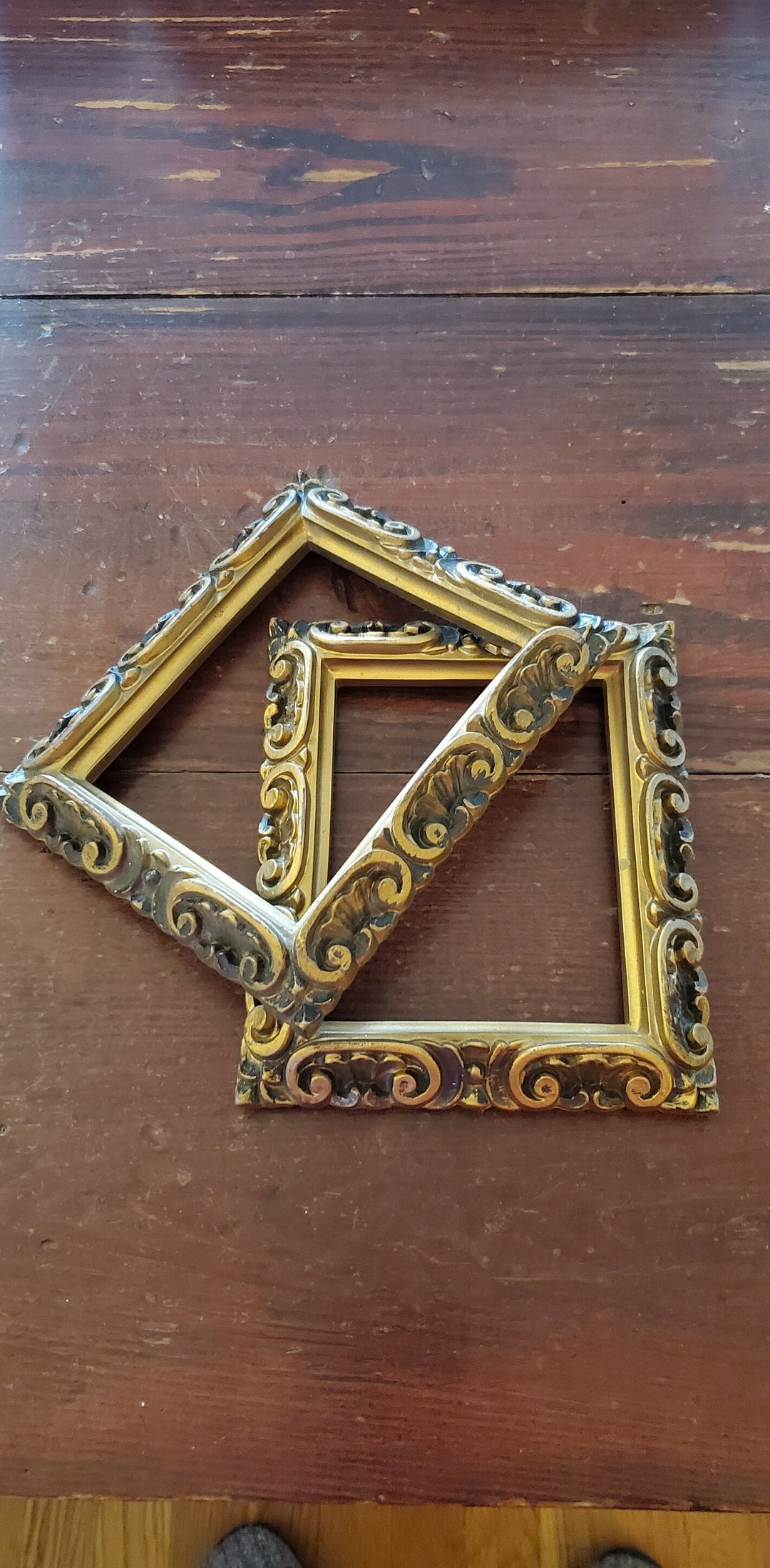 Ornate Gold Frame , Ornate Gold Wood Frame Set , Vintage Gold Picture ...