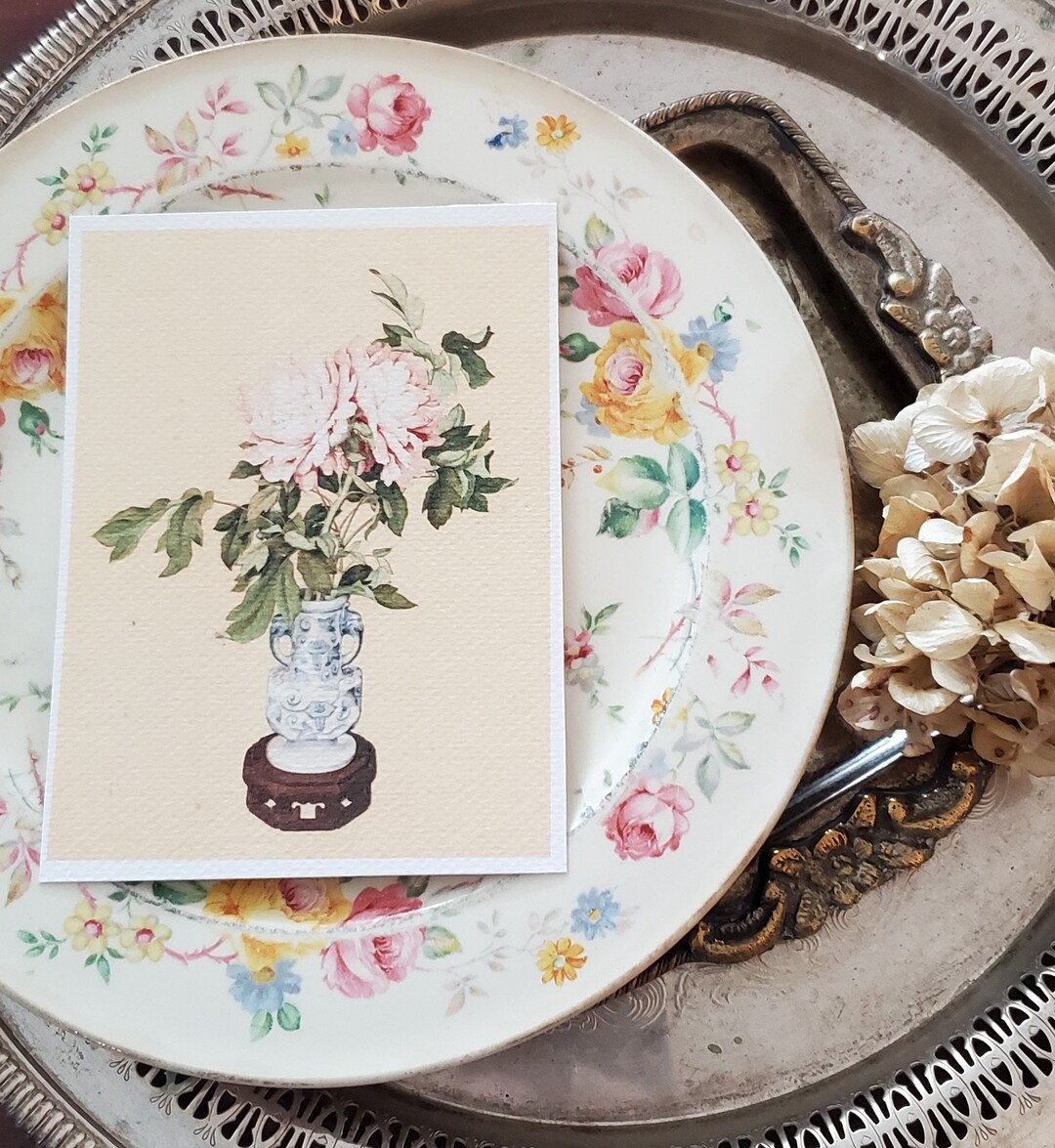 Vintage Floral Print , Unframed Print , 4x6" Print , 5x7" Print ...