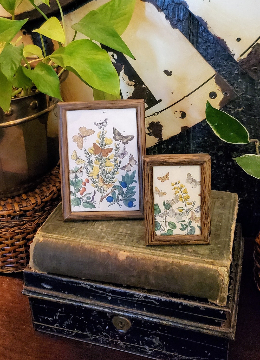 Mid Century Frame Set, Set of 2 Vintage Wood Frames, MCM Frame Set ...