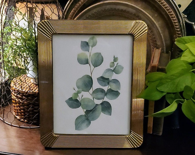 8x10" Brass Picture Frame , Vintage Brass Frame , Gold Metal Frame ...