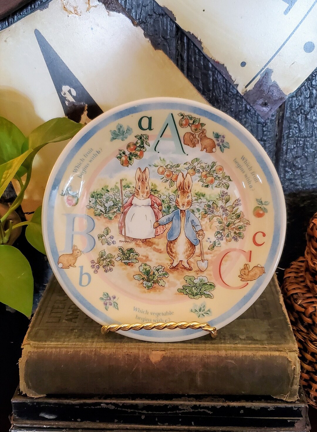 Vintage Wedgwood Peter Rabbit Plate , Bunny Plate , Rabbit Plate ...