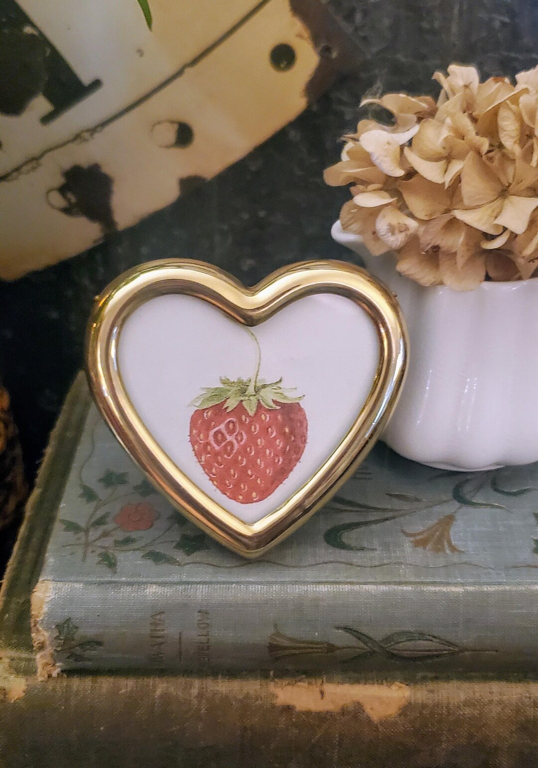 Brass Heart Frame, Vintage Brass Frame, Small Heart Frame, MCM Frame ...
