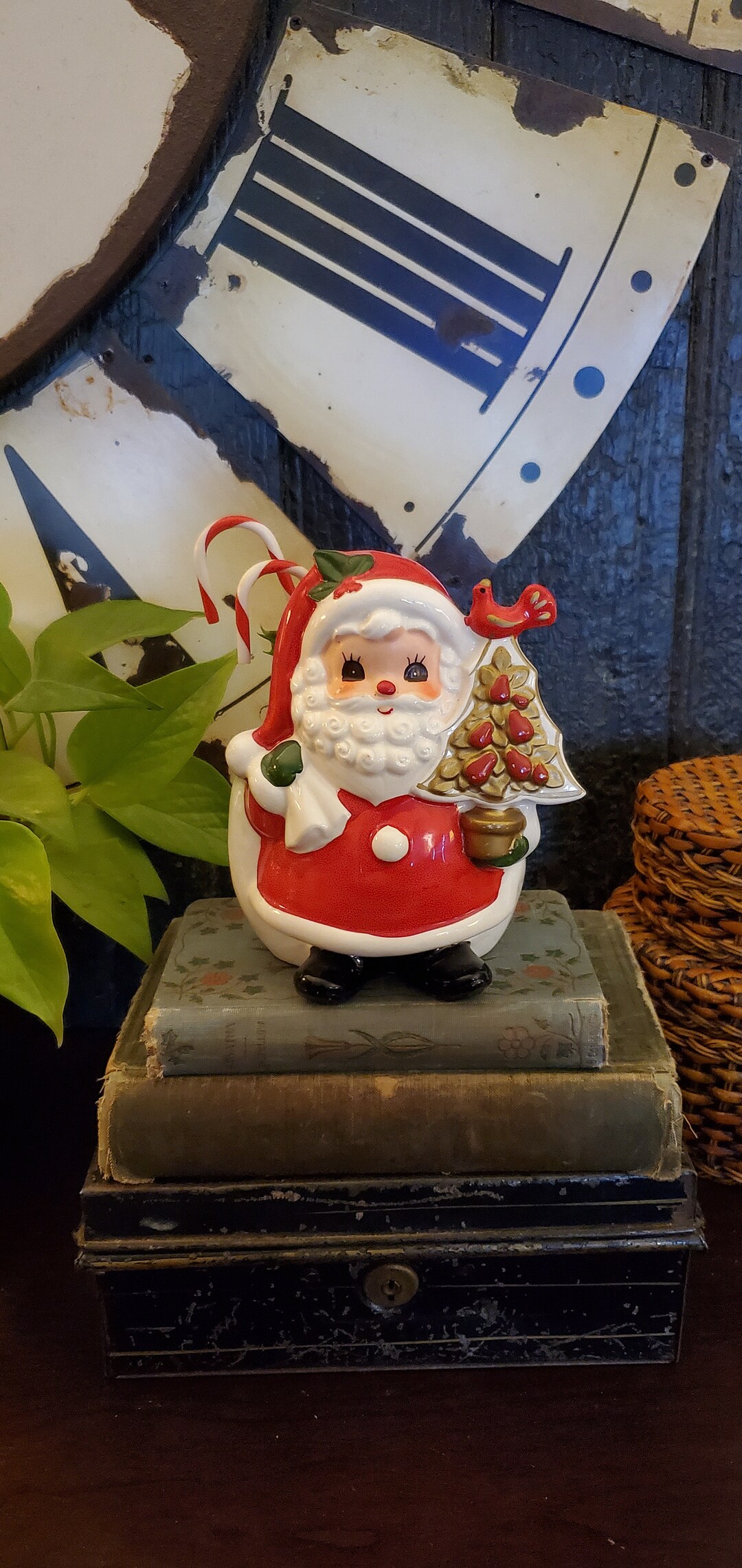 Vintage Napco Santa Planter Vintage Ceramic Santa Mid - Etsy