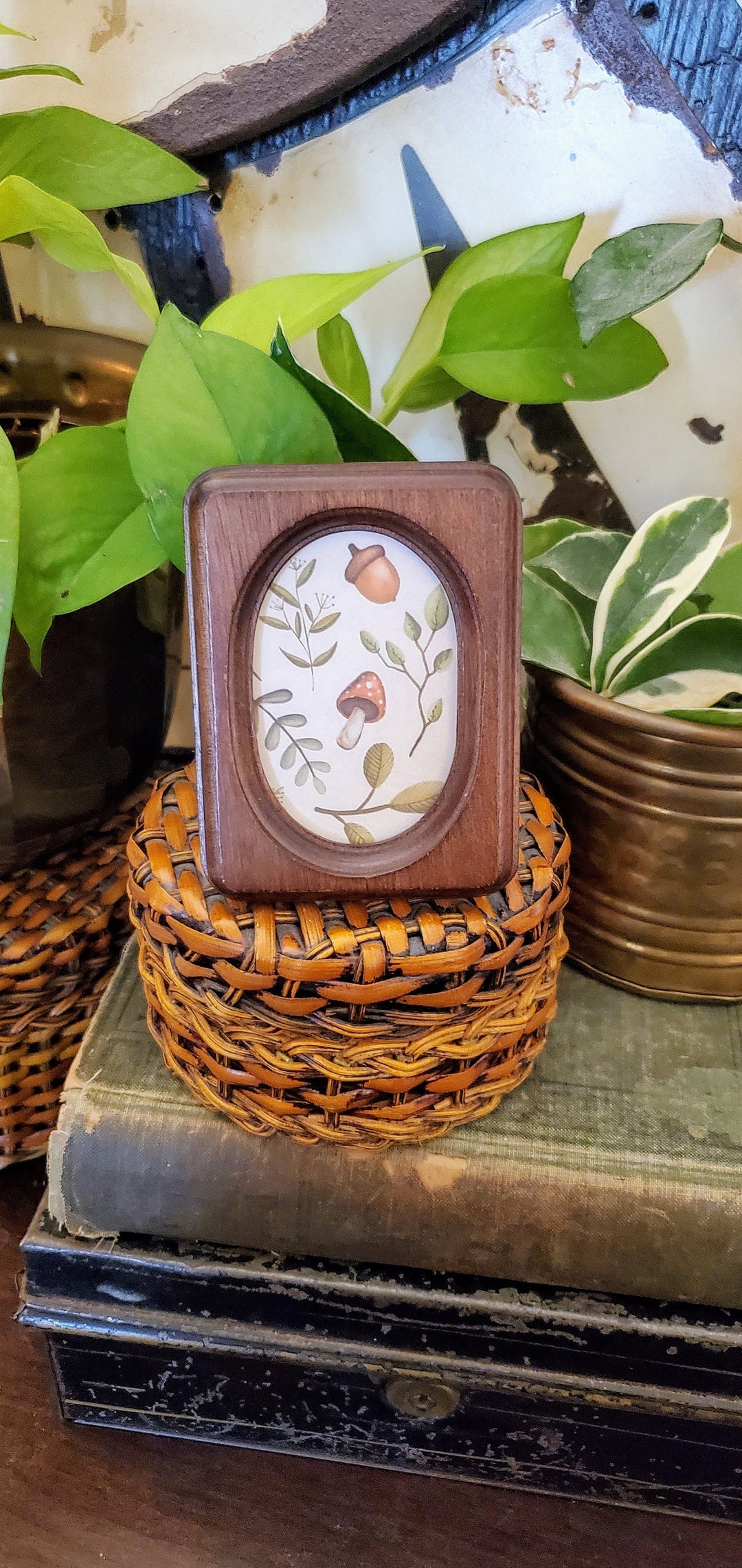 Vintage Small Wood Frame, Mid Century Wood Frame, Cottagecore Frame ...