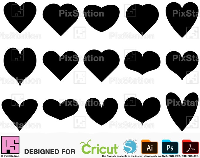 Corazón Svg, Svg San Valentín, Amor Svg, Símbolo de corazón, Corazón ...