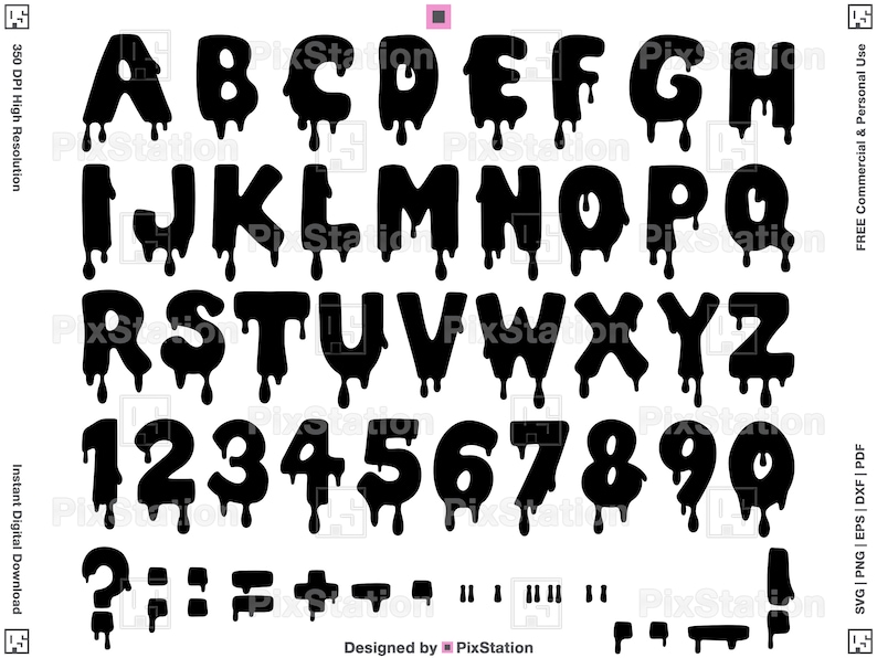 Dripping Halloween Font SVG: Bloody Alphabet, Cricut & Silhouette Cut ...
