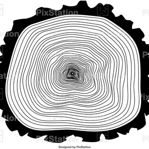 Tree Rings Svg, Tree Stump, Wood Log, Lumberjack, Svg Esp Dxf Jpg Png ...
