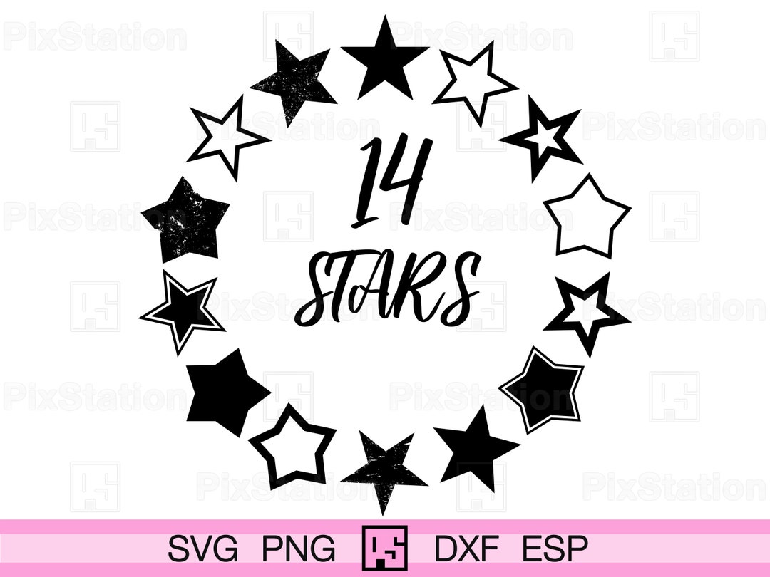 Classic Distressed Outline Star Svg Sparkle Dxf Star Png - Etsy