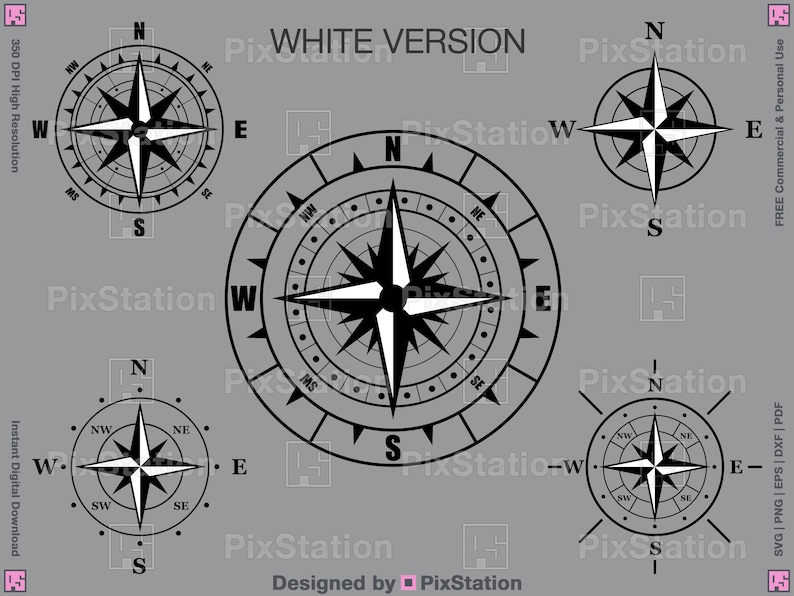 Compass Svg Compass Rose Svg Nautical Compass Svg Adventure - Etsy