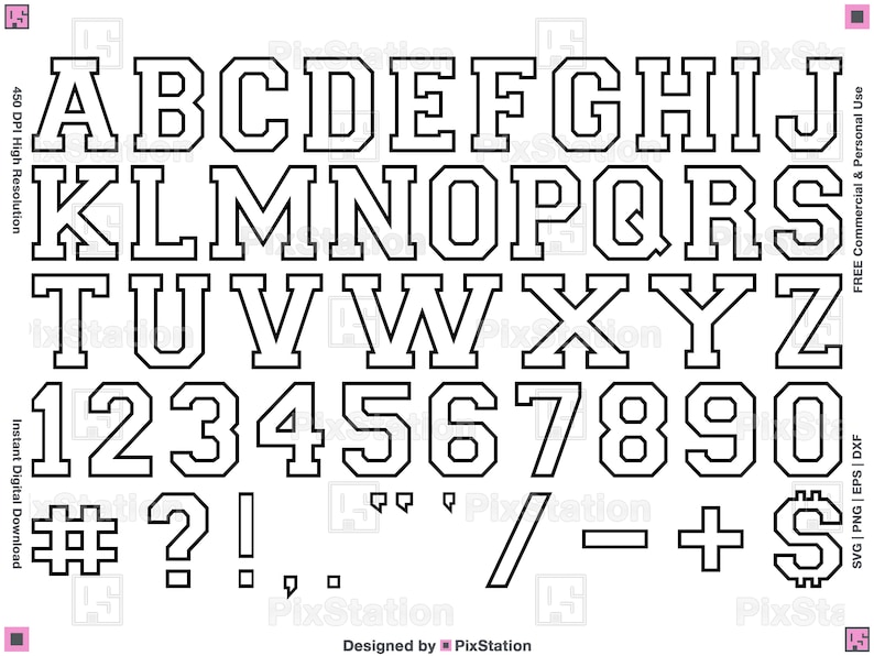 Two Sports College Fonts Svg Bundle Outline Varsity Font - Etsy
