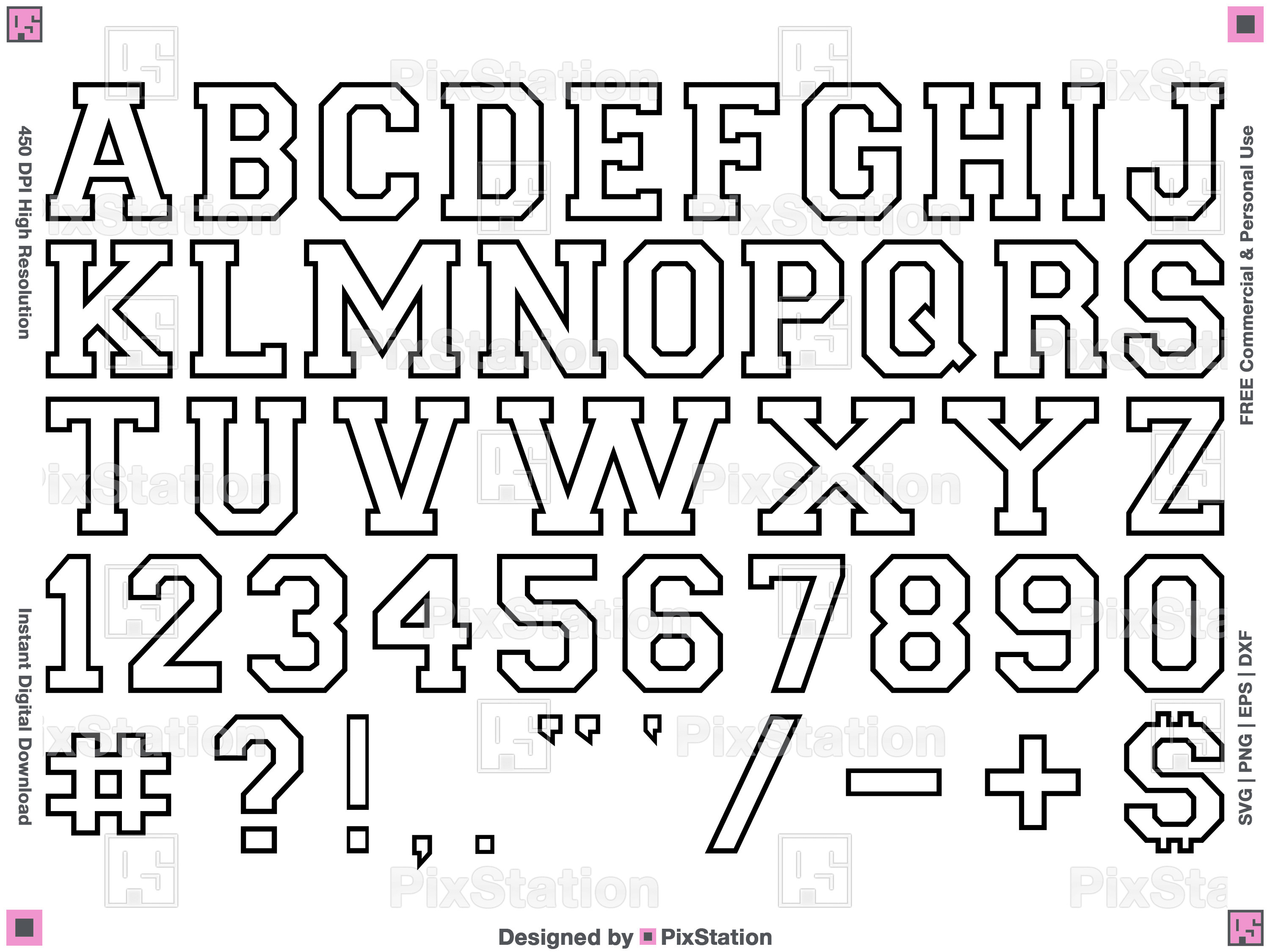 Two Sports College Fonts Svg Bundle Outline Varsity Font - Etsy