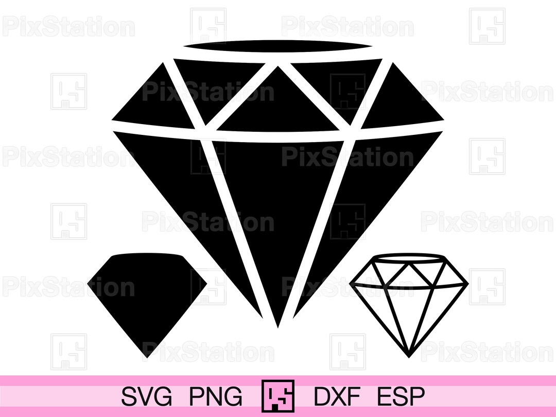 Diamond Gemstone SVG: Ruby, Emerald, Sapphire, Crystal (digital ...