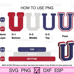 Varsity Rounded Alphabet SVG: Layered Font Cut File - Etsy