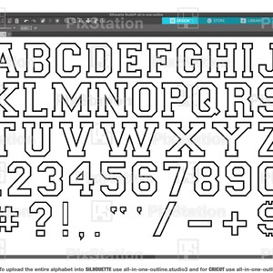 Two Sports College Fonts Svg Bundle, Outline Varsity Font, Png, Svg ...