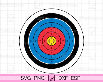 Bullseye Auge, Ziel - pdf, png SVG, Bogenschießen Brett svg ...