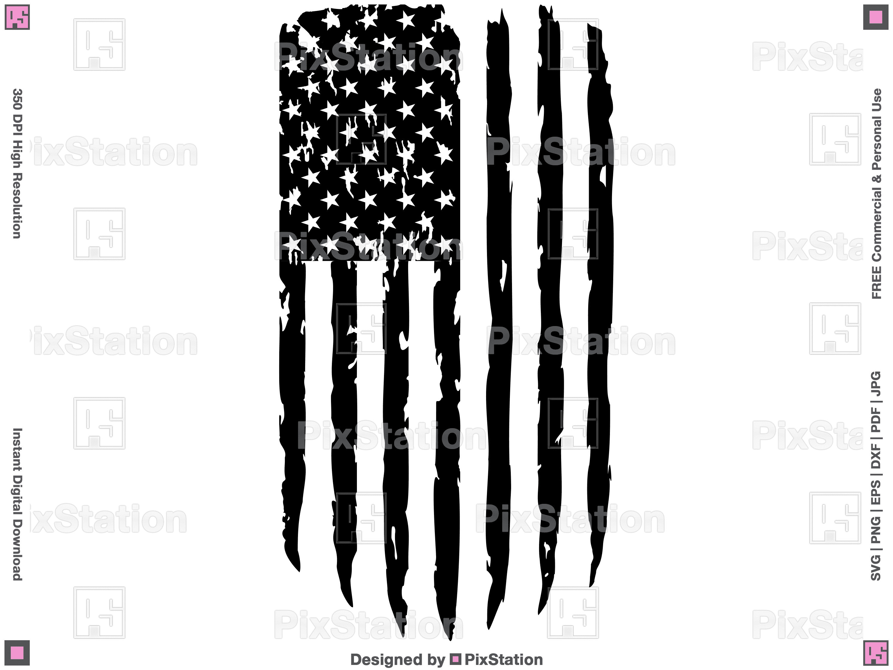 Vertical Distressed US Flag Svg Dxf American Flag Svg 4th of - Etsy