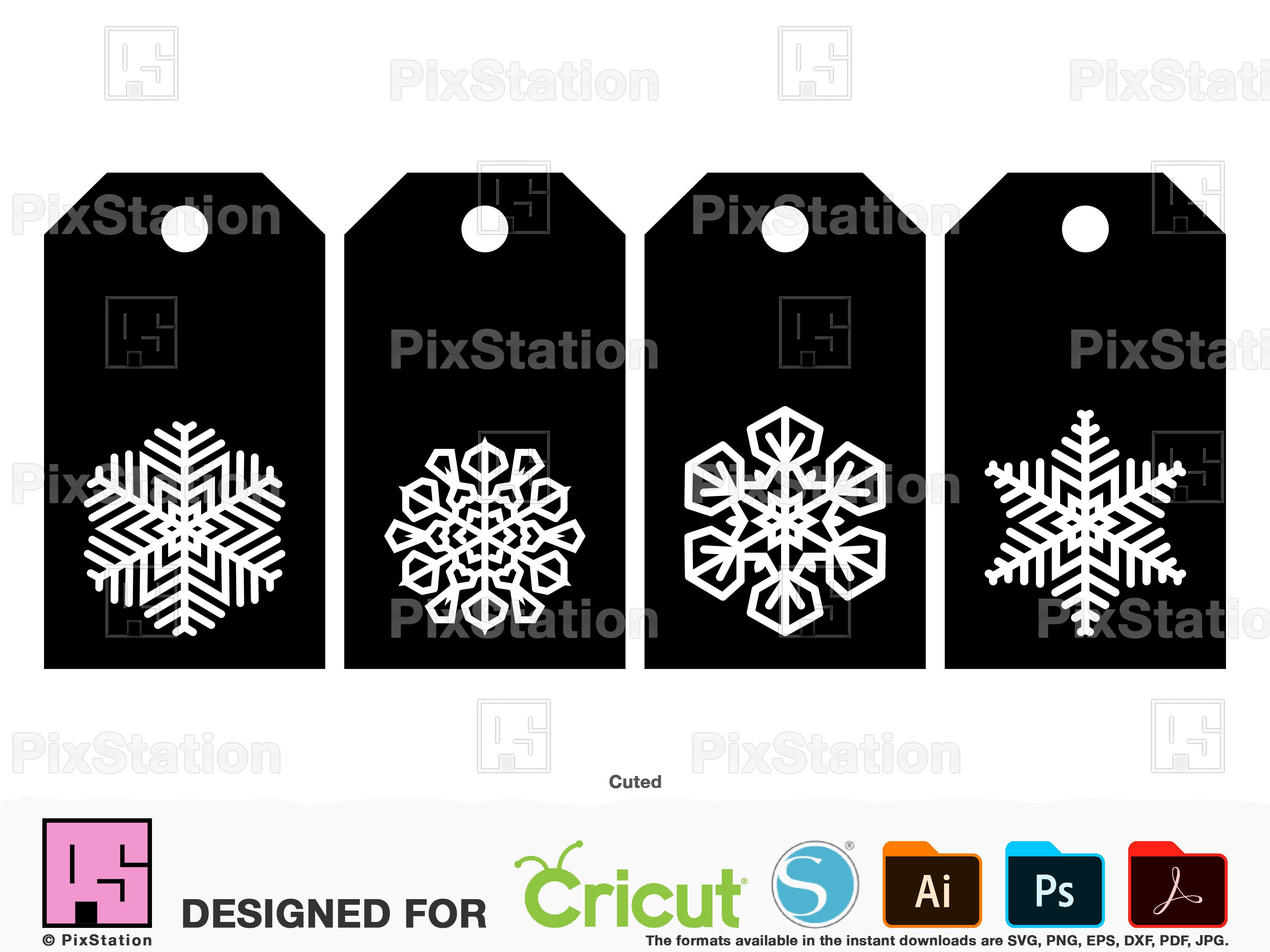 Snowflake Gift Tags Svg to From Christmas Tags Printable - Etsy