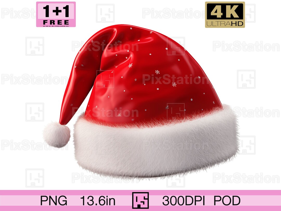Classic Santa Claus Red Hat Png, Christmas Party Outfit Santa Hat ...