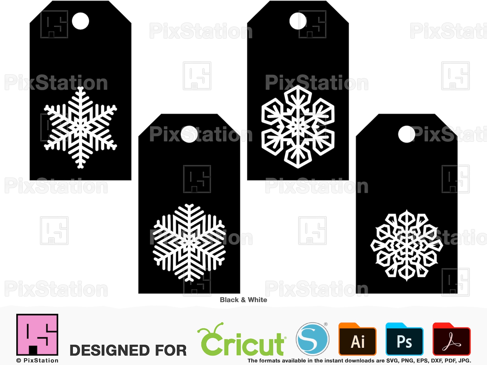 Snowflake Gift Tags Svg to From Christmas Tags Printable - Etsy