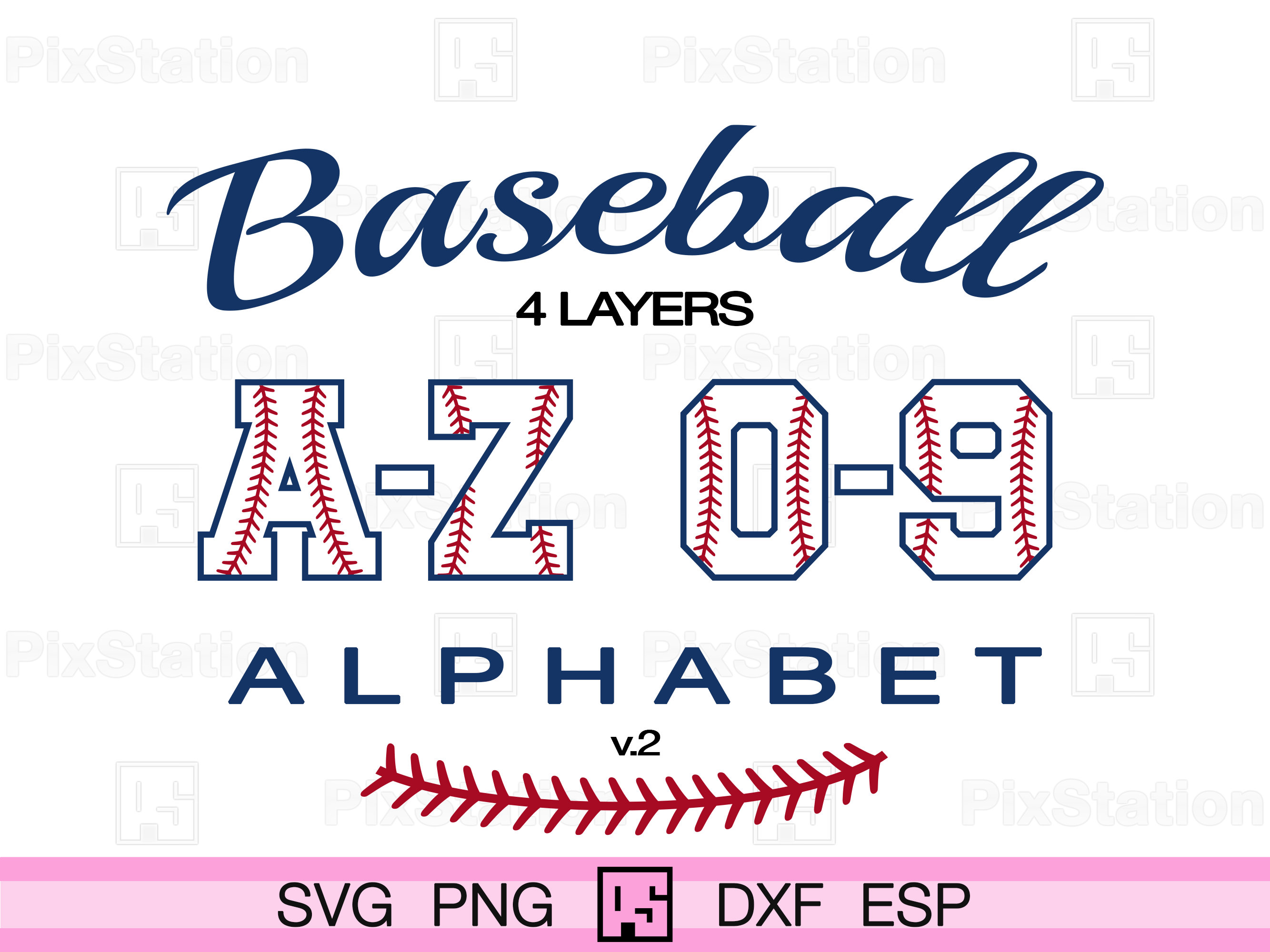 Baseball Stitched Alphabet & Numbers SVG: Varsity Font (digital ...