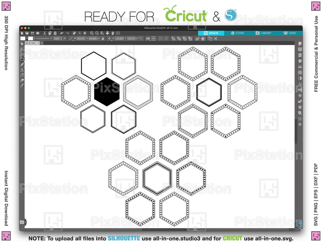 Hexagon Frame SVG Bundle: Monogram & Keychain Designs (digital Download ...