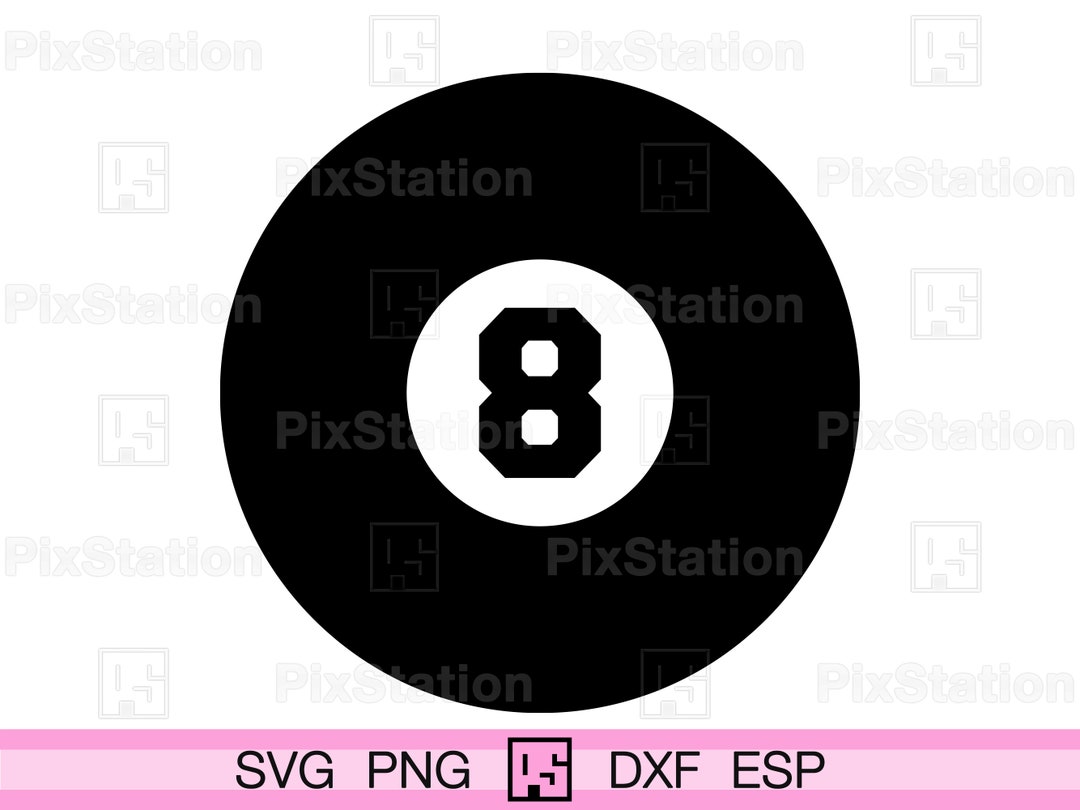 Pool 8 Ball Svg, Black Eight Ball Png, Billiard 8 Ball, Pdf, Dxf, Esp ...