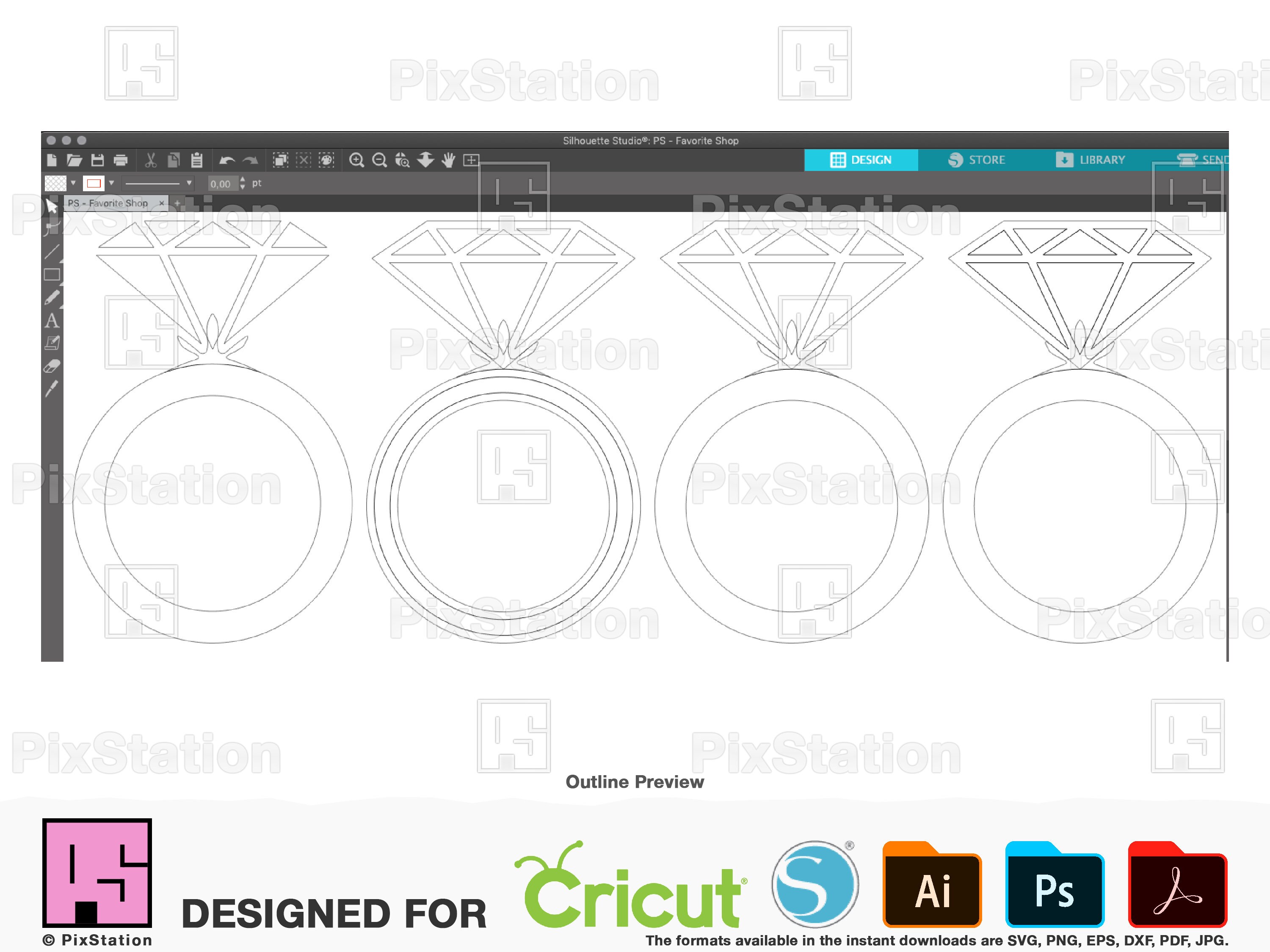 Anillo de diamantes Svg Anillo de bodas Svg Clip art Vector - Etsy México