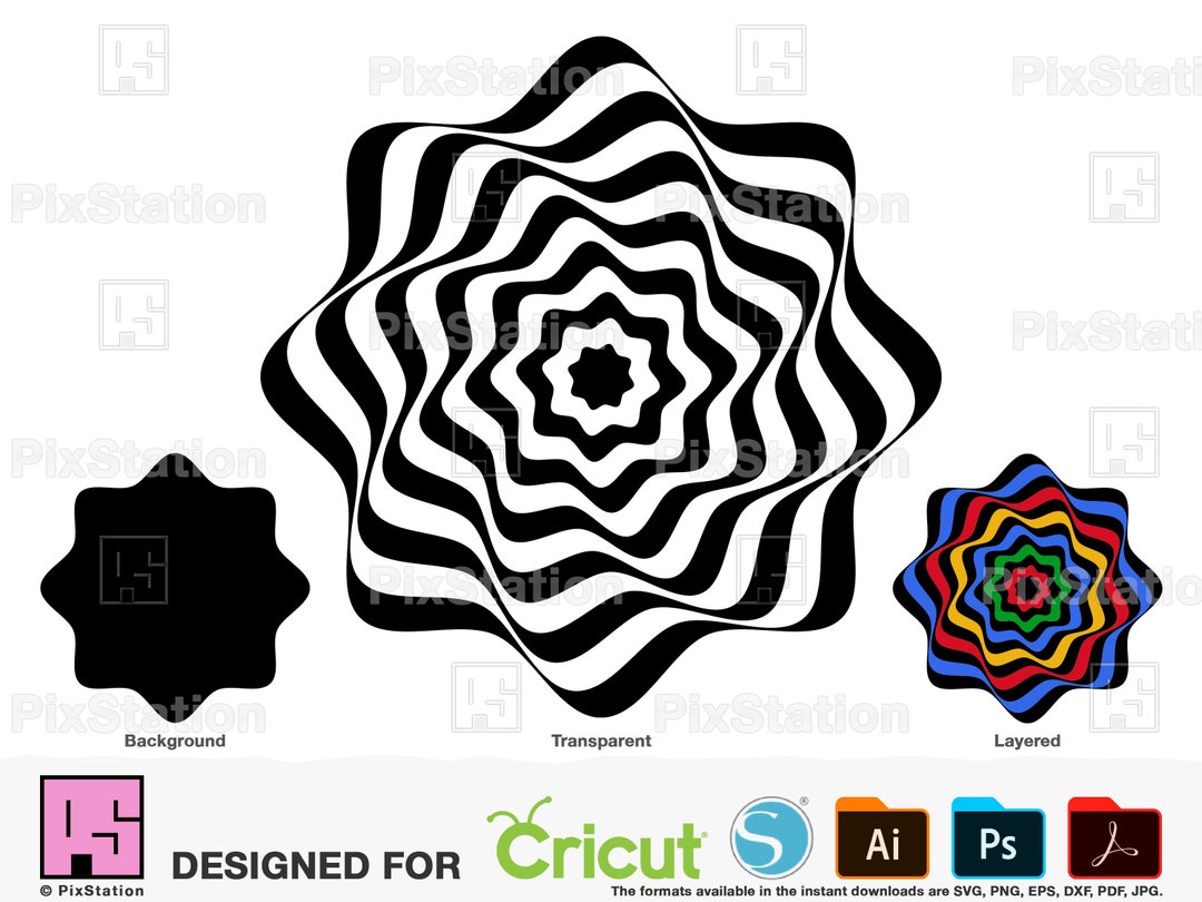 Hypnotic Spiral, Optical Illusion, Geometric Svg, Abstract Svg ...