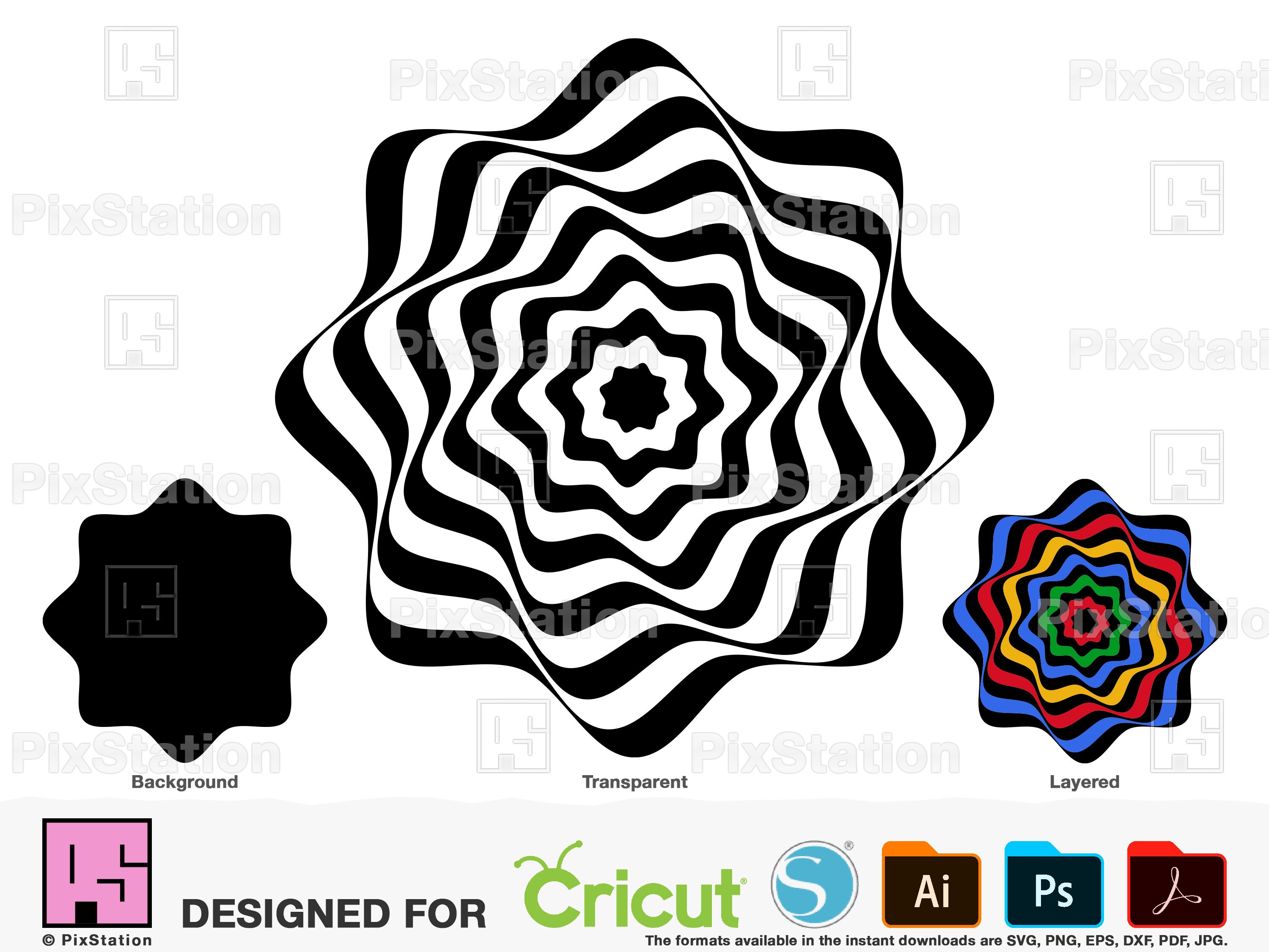 Hypnotic Spiral, Optical Illusion, Geometric Svg, Abstract Svg ...