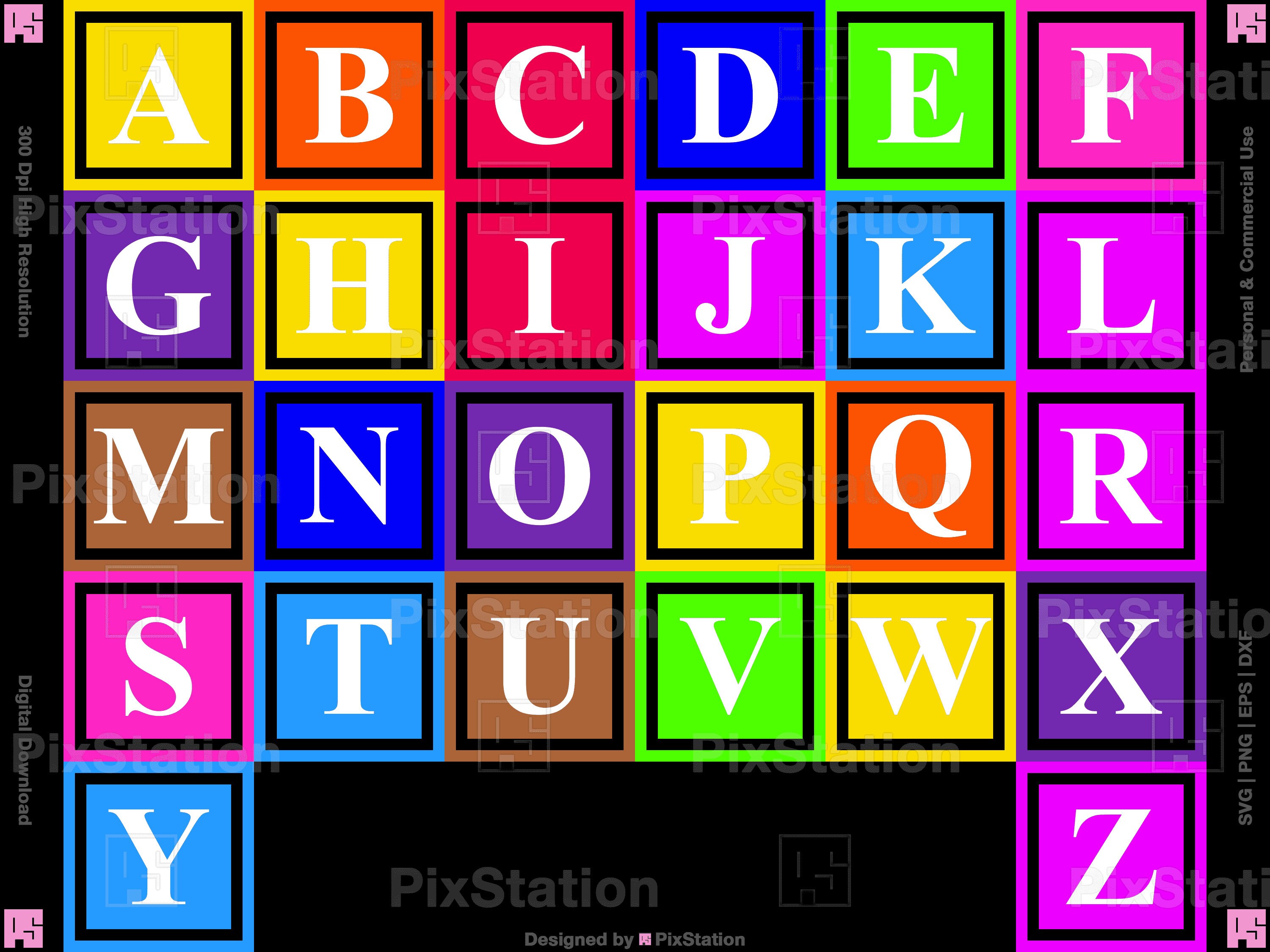 Building Blocks Svg Bundle Alphabet Blocks Svg Block Font - Etsy