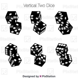 Two Dice Match Combinations Svg, Dice Set Svg, Dice Rolling Svg, Red ...