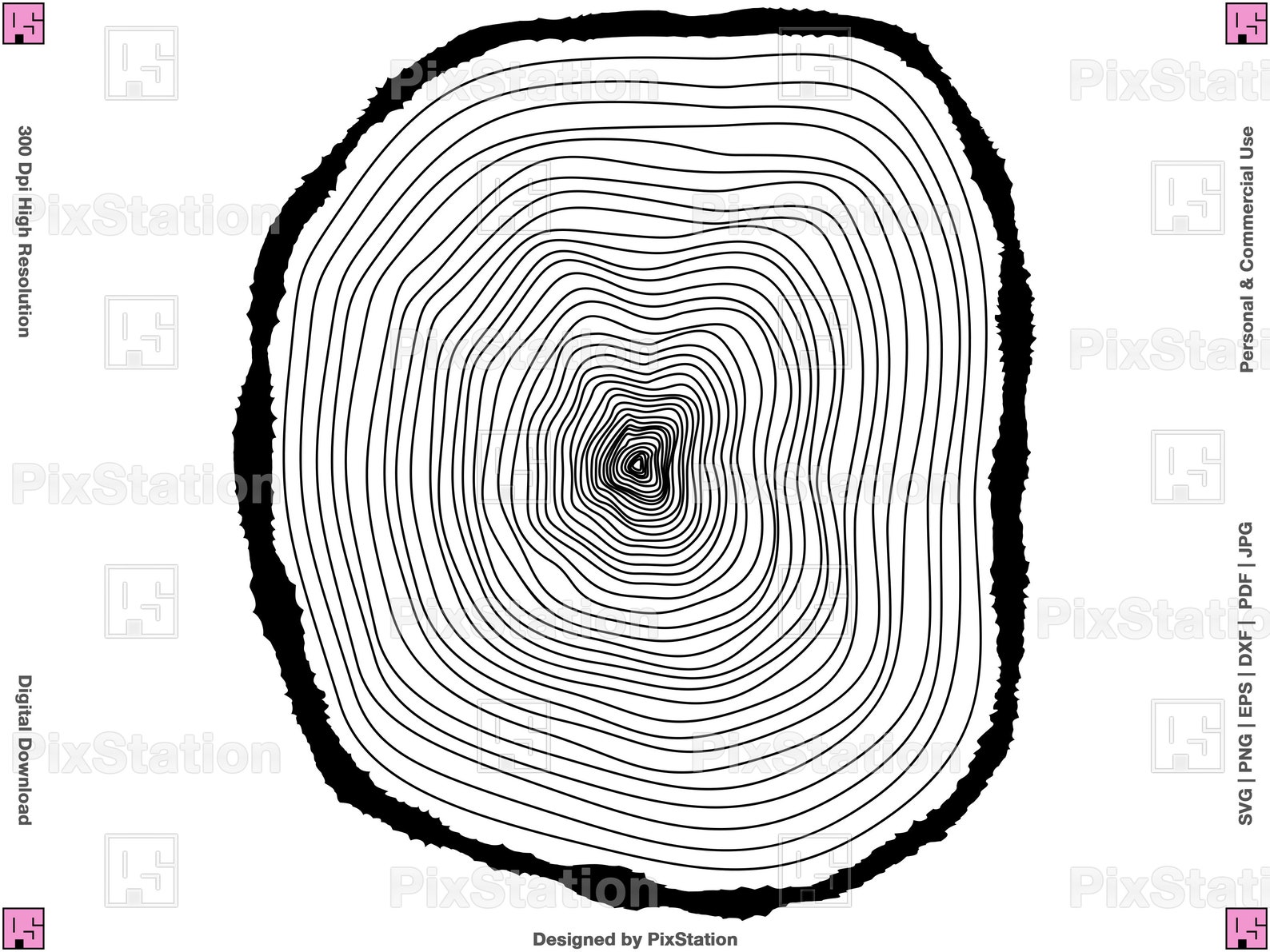Tree Rings Svg Tree Stump Wood Log Lumberjack Svg Esp Dxf - Etsy