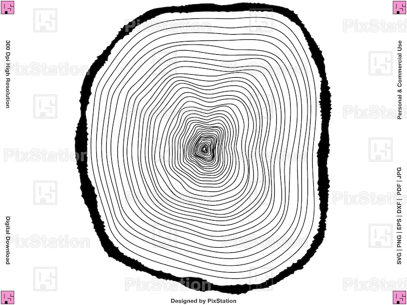 Tree Rings Svg Tree Stump Wood Log Lumberjack Svg Esp Dxf - Etsy