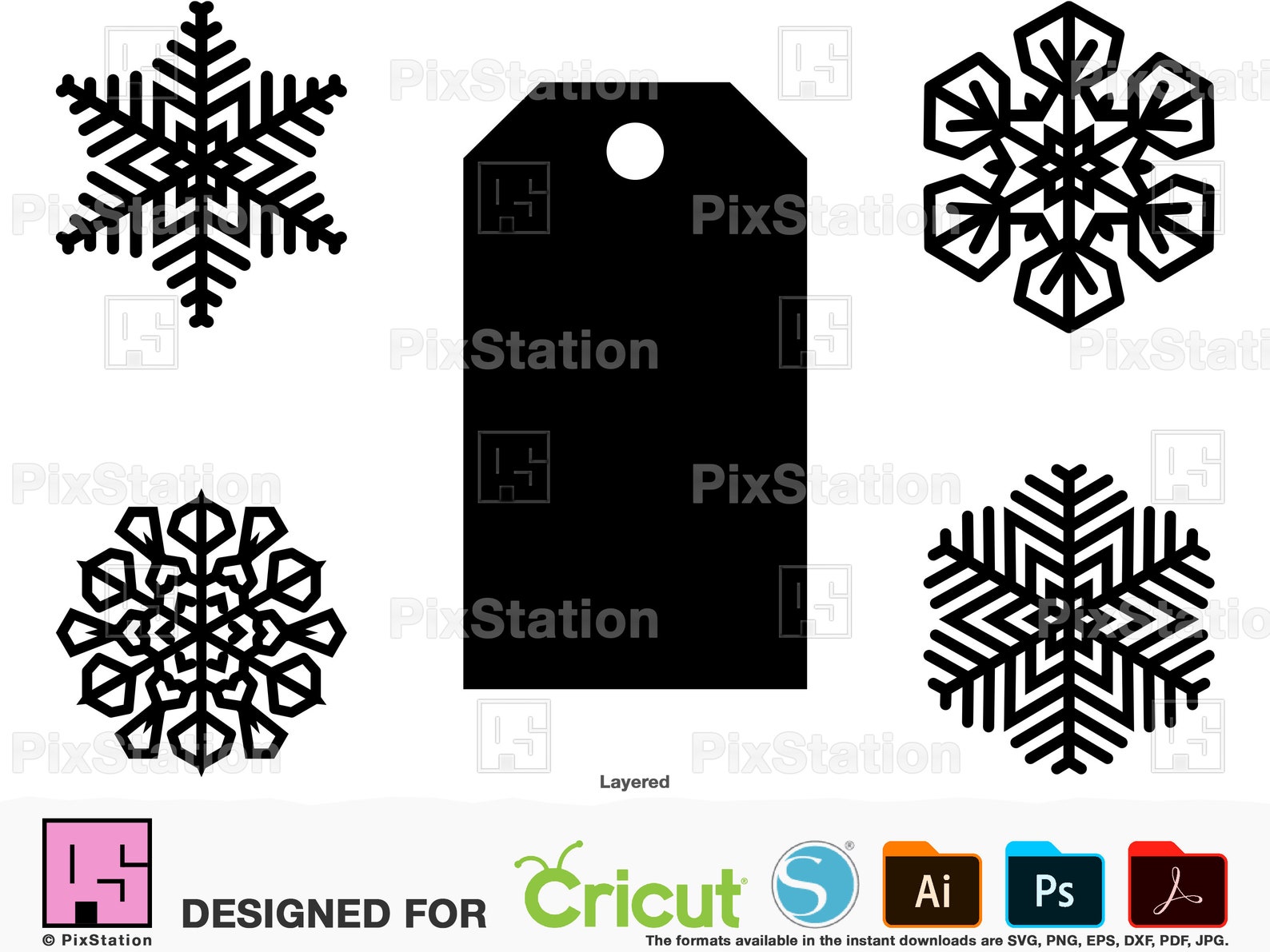 Snowflake Gift Tags Svg to From Christmas Tags Printable | Etsy