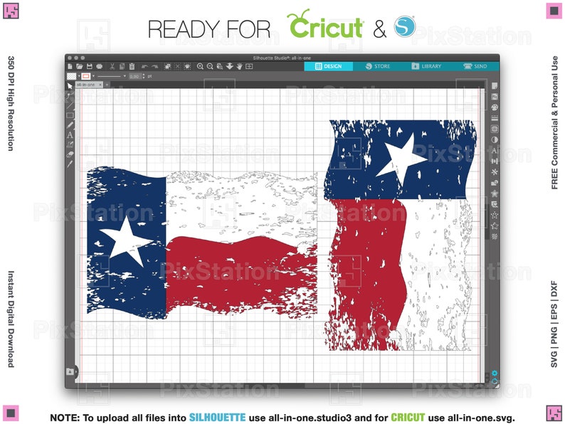 Two Distressed Waving Texas Flags Svg Dxf Png Wave Texas Flag - Etsy