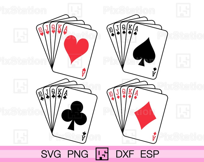 Royal Flush Poker Hand Svg/dxf - Bad Dog Metalworks Digital Download ...