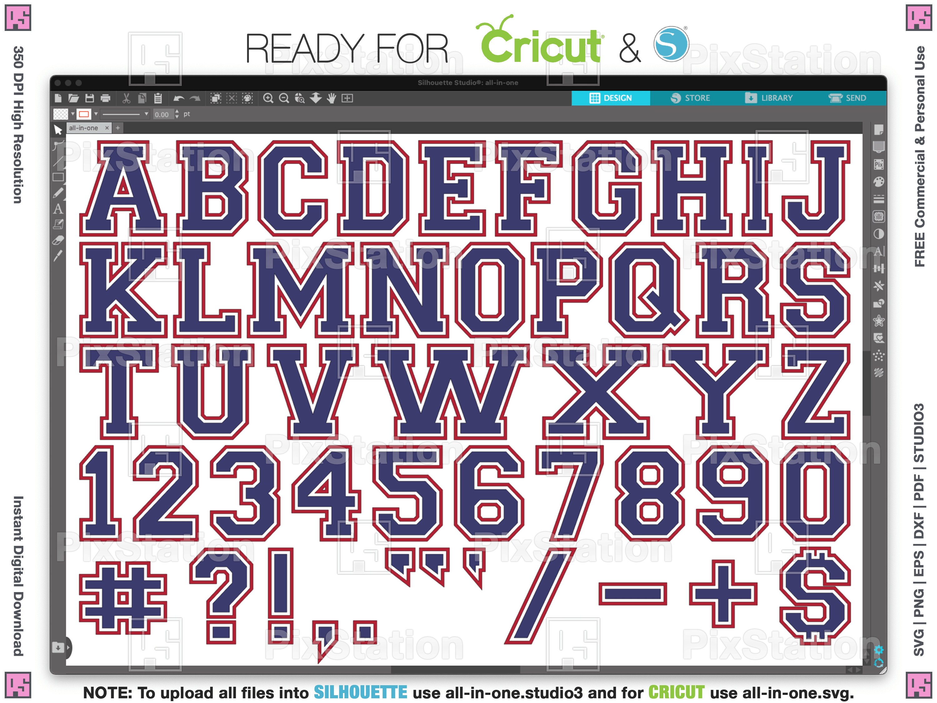 Varsity Alphabet SVG: Layered Letters, Numbers, Sports Vector (cut File ...