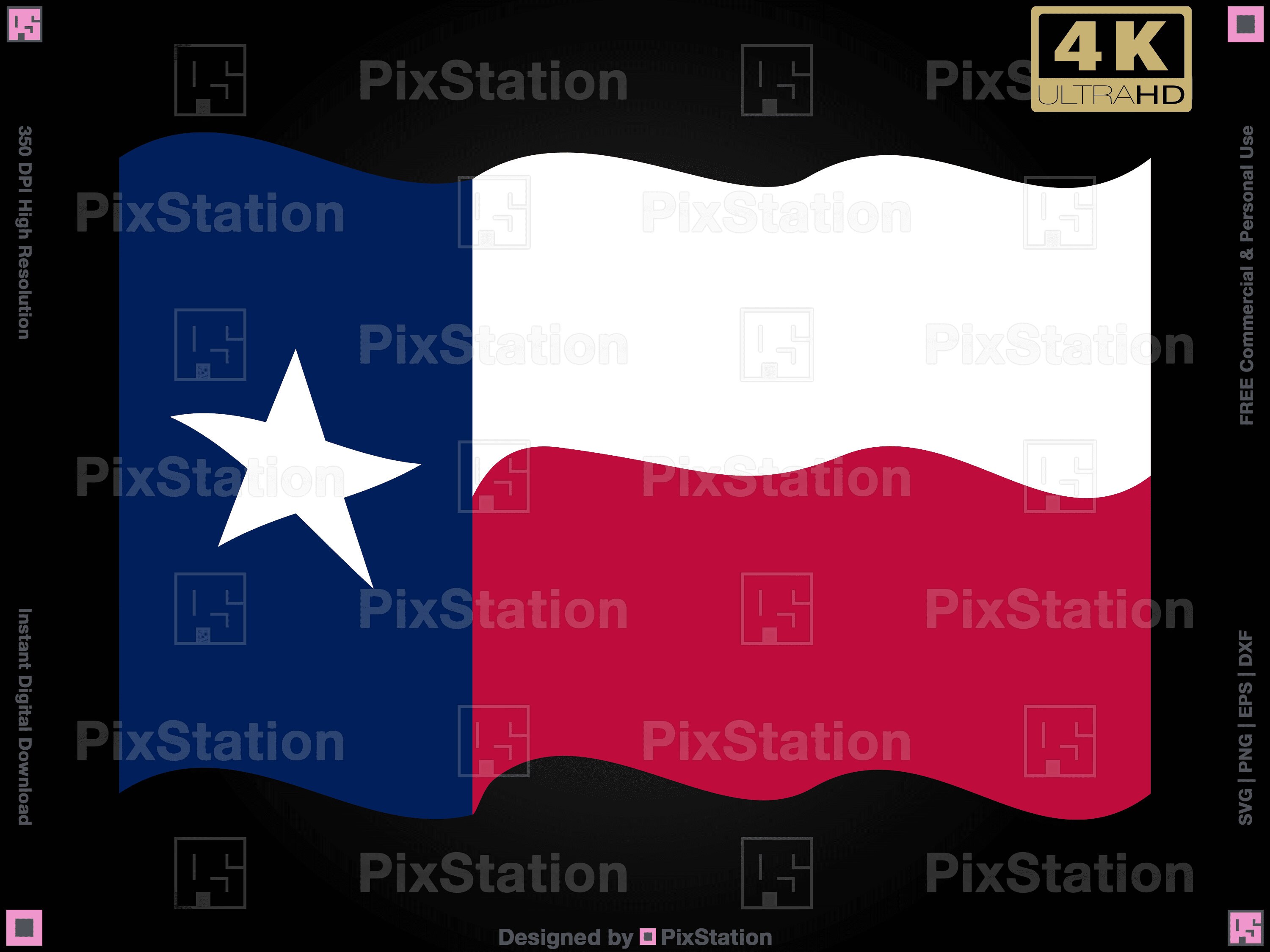 Two Waving Texas Flags Svg Dxf Png Wave Texas Flag Svg 4th - Etsy India