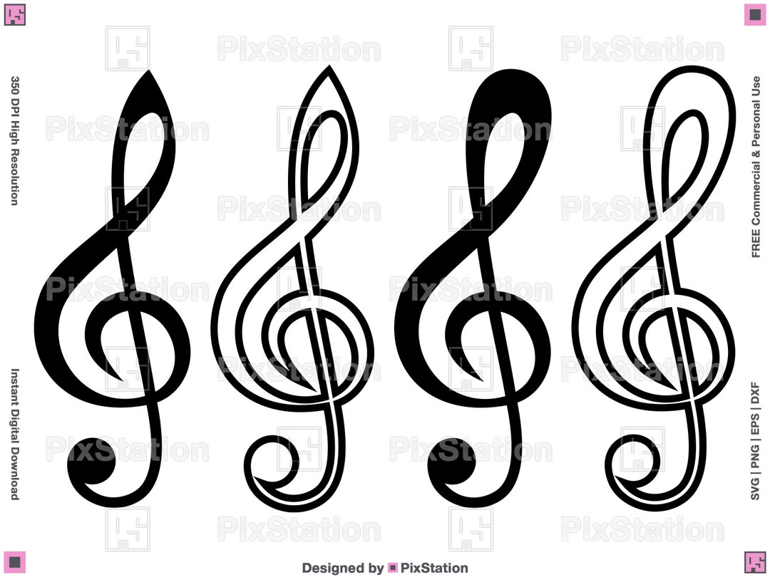Treble Clefs Svg Bundle G Clef Svg Clef Svg Treble Svg - Etsy España
