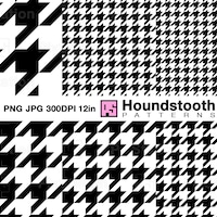 Houndstooth Pattern SVG Vector and Clipart Template Shapes, Cricut ...