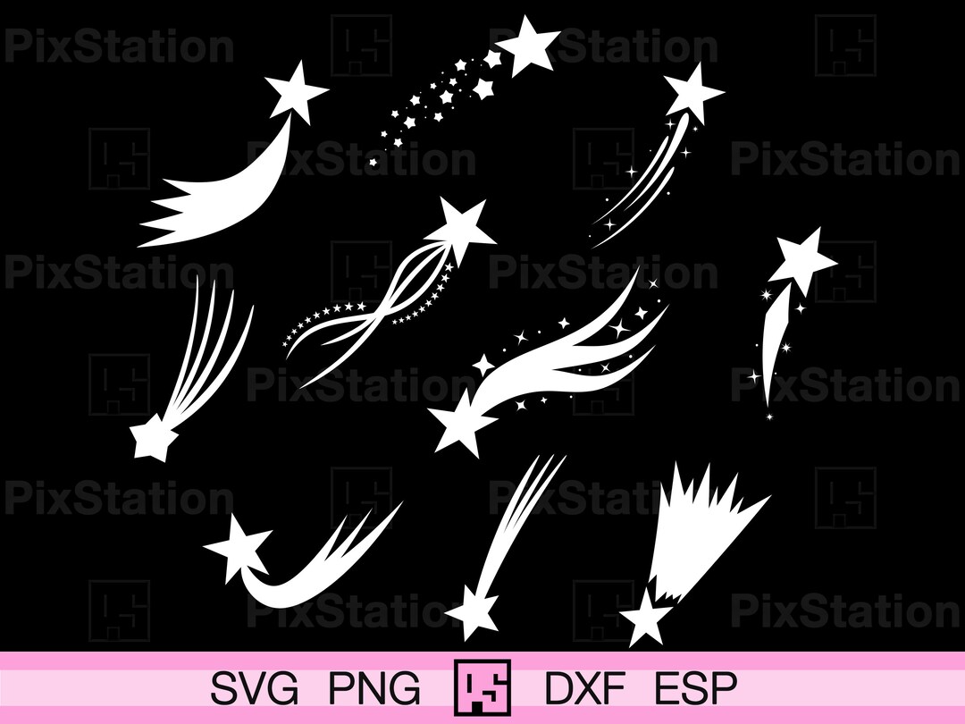 Shooting Star Svg, Star Bundle Svg, Sparkle Svg, Star Svg, Sparkle ...
