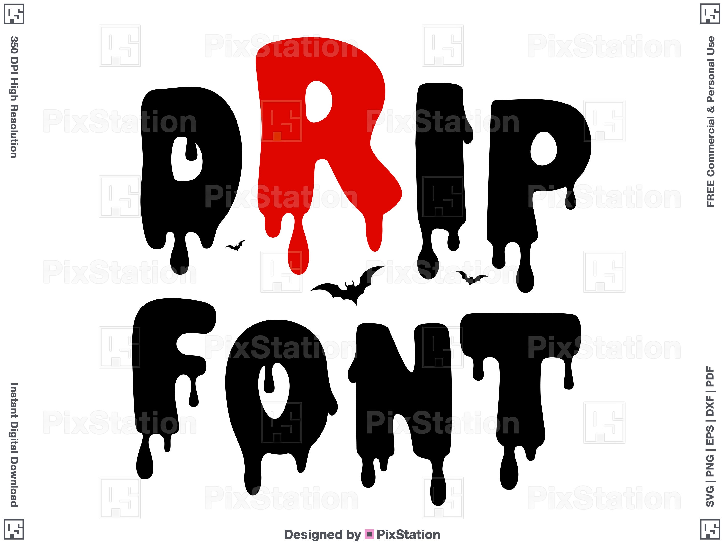 Dripping Halloween Font Svg Bloody Font Svg Dripping - Etsy