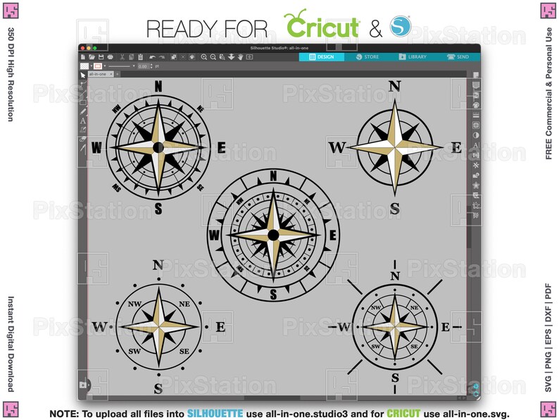 Compass Svg Compass Rose Svg Nautical Compass Svg Adventure - Etsy