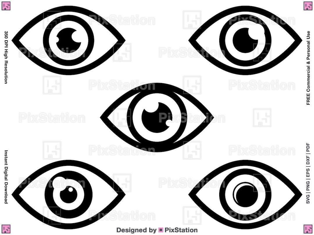 Abstract Eye Svg Bundle, Eye Line Icon Svg, Eye Icon Bundle, Third Eye ...