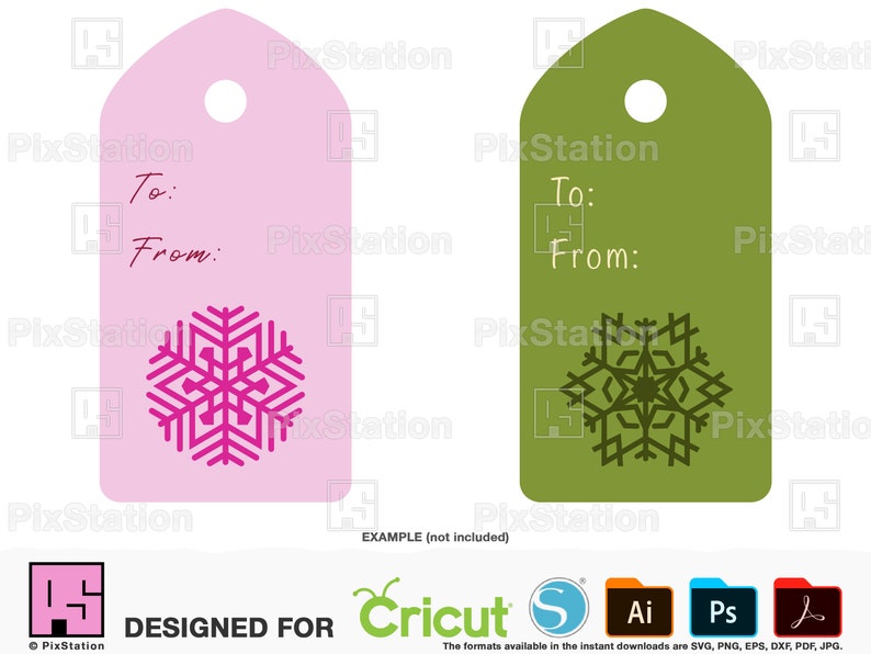 Tag Template Svg Snowflake Gift Tags Svg Gift Tag Svg - Etsy