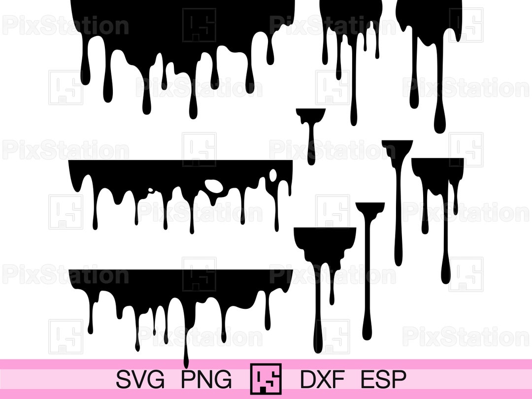 Dripping Borders Svg, Dripping Borders Svg Bundle, Dripping Liquid ...