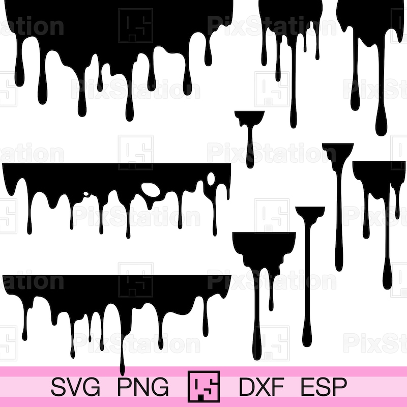 Drip Svg - Etsy