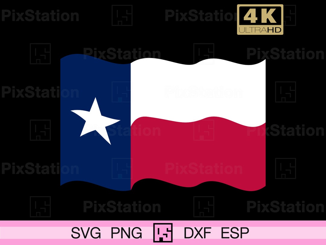 Two Waving Texas Flags Svg Dxf Png, Wave Texas Flag Svg, 4th of July ...