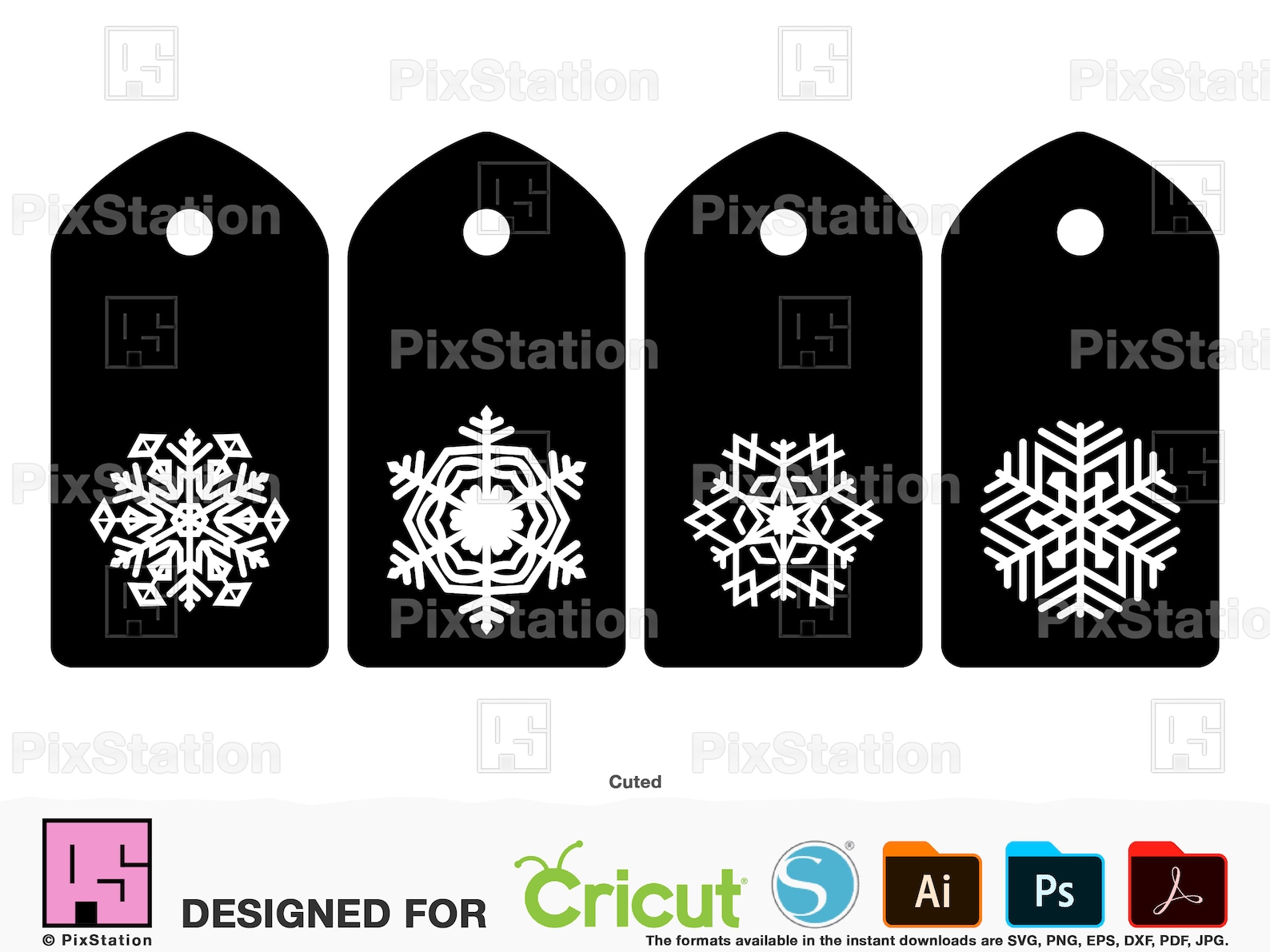 Tag Template Svg Snowflake Gift Tags Svg Gift Tag Svg - Etsy
